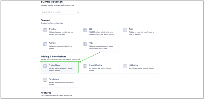 Publish your bundle for the very first time.